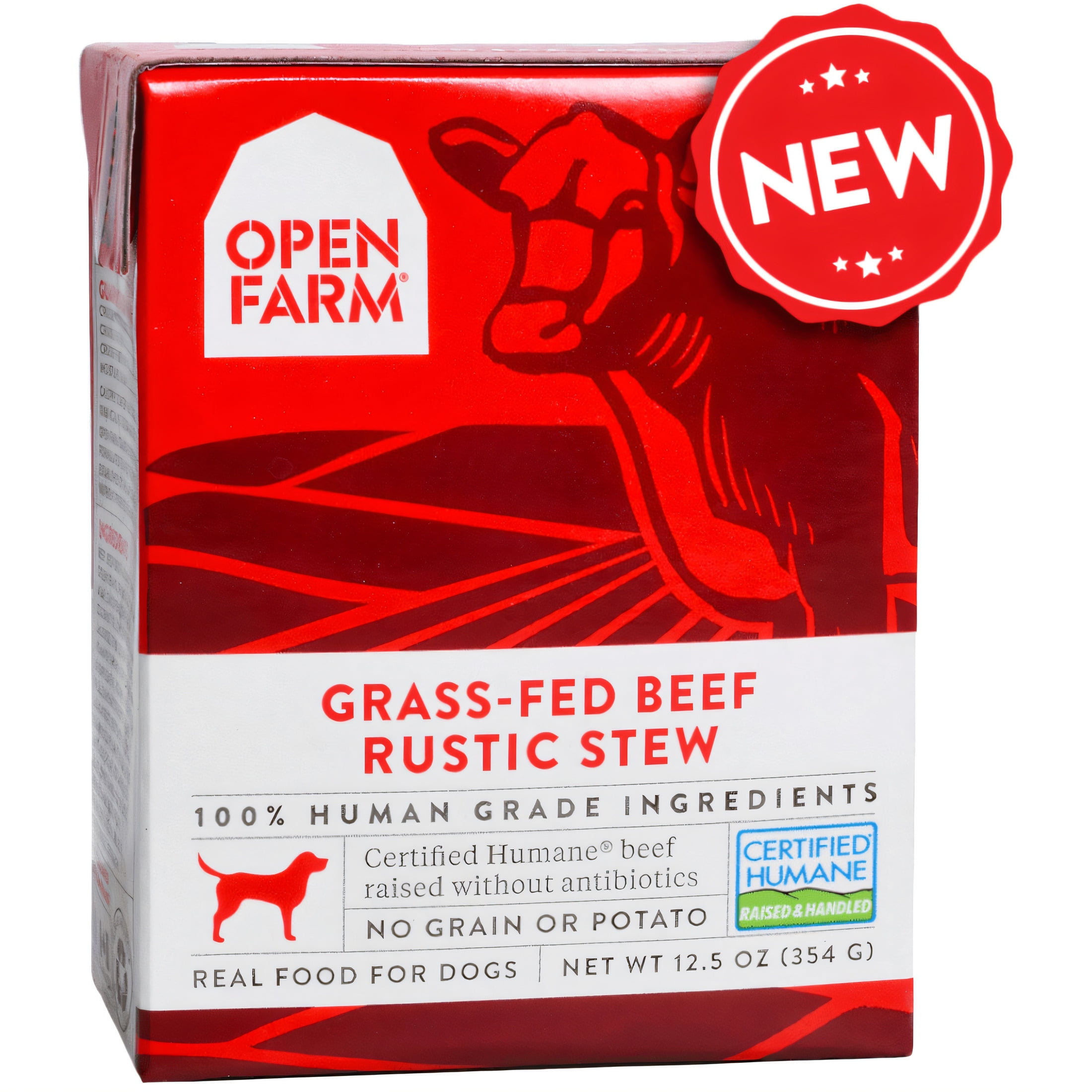 Open Farm Rustic Stew Grass-Fed Beef Recipe Wet Dog Food, 12.5-oz (Size ...