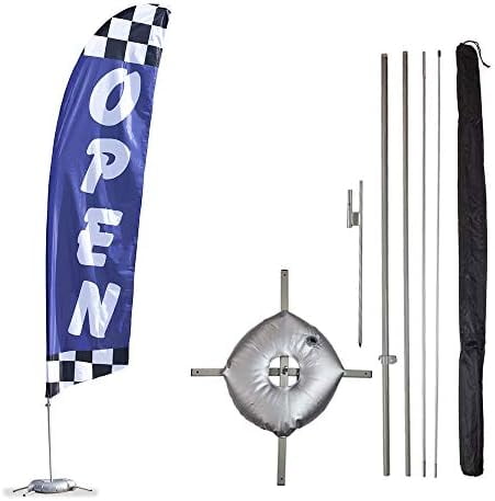 - Open Feather Flag Kits - 13.5ft Flag Complete with Pole Set, Ground ...