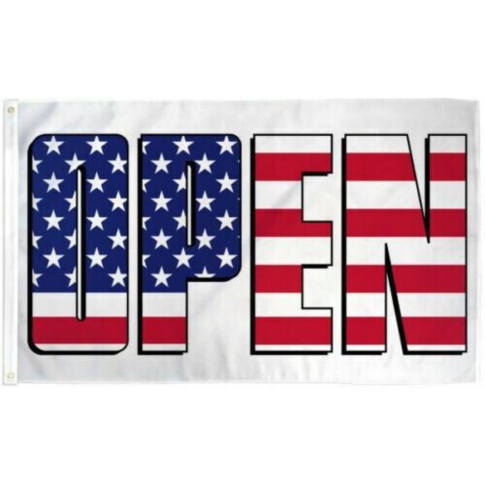Open Flag 3x5ft We're Open Open Sign Welcome Open Banner Patriotic Open ...
