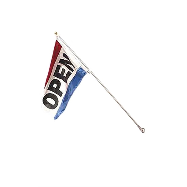 SSWBasics Open Flag Kit - Contains 3' x 5' Open Flag Two-Piece Aluminum ...