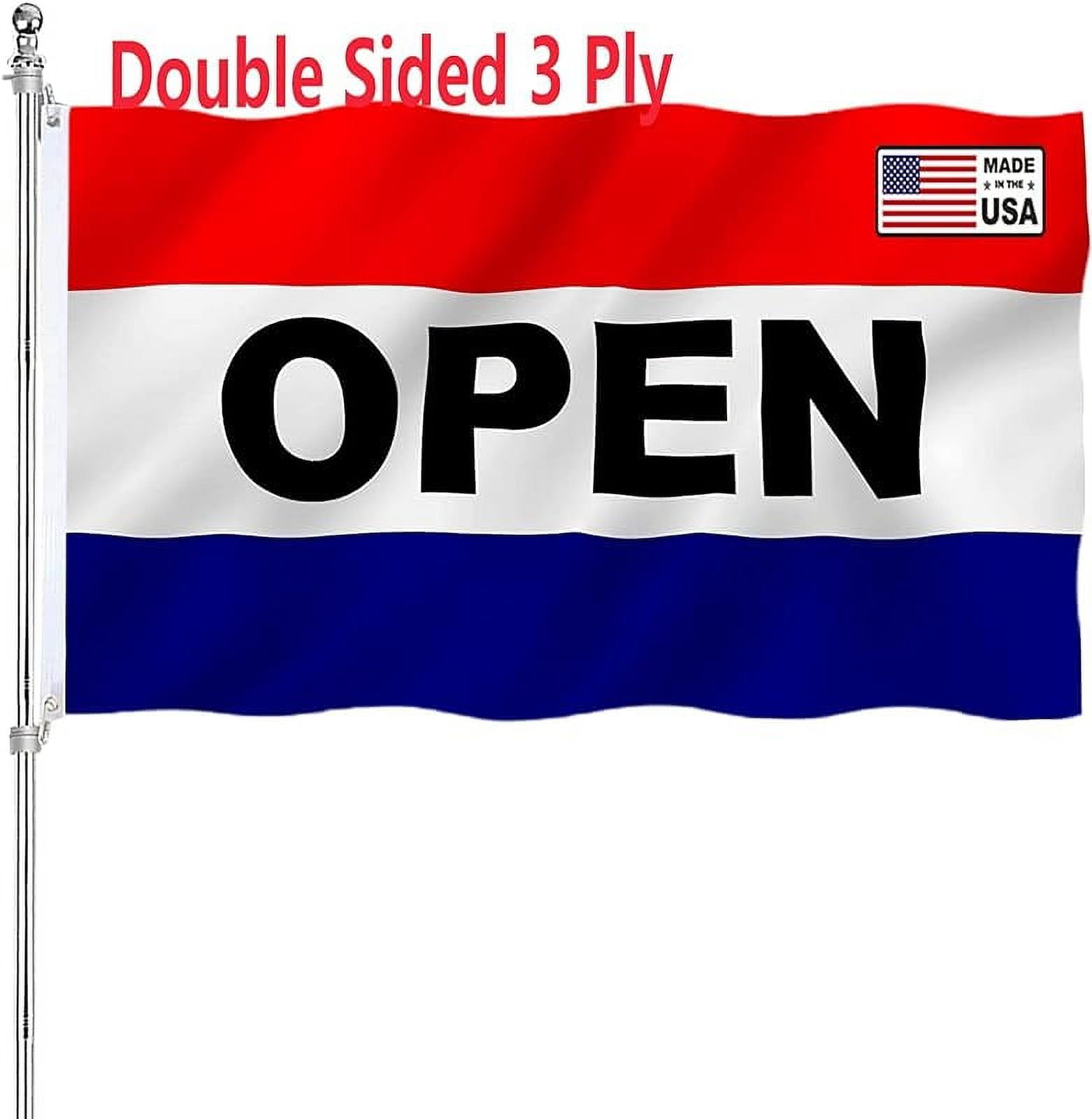 Open Flag for Businesses 3x5 Double Sided Heavy Duty Business Open ...