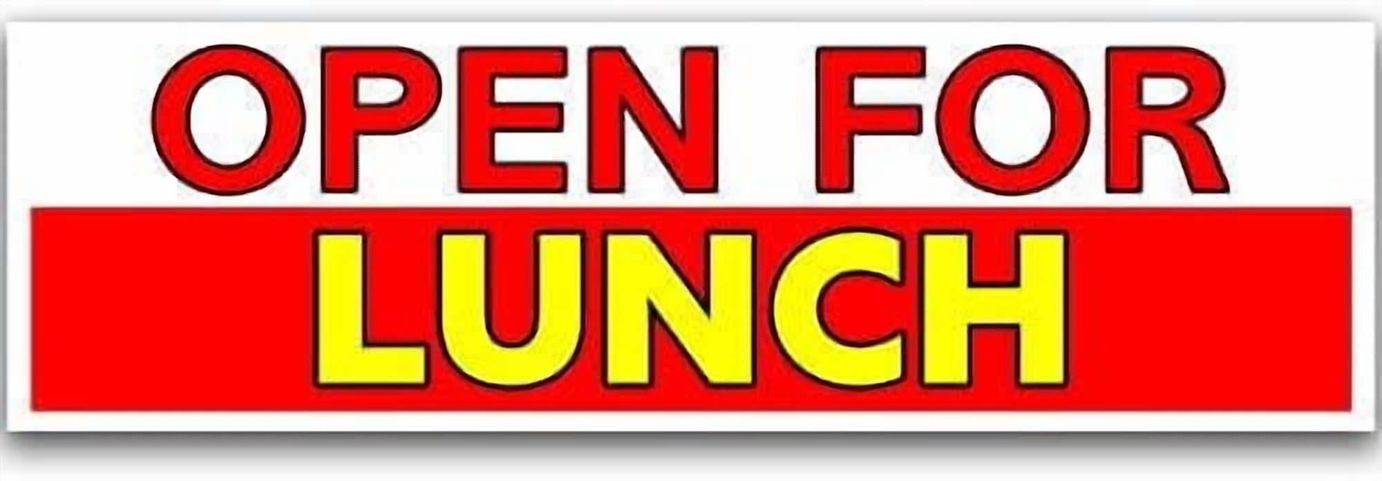 Open For Lunch Vinyl Banner 10 Feet Wide by 3 Feet Tall$$Other ...