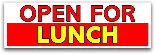 Open For Lunch Vinyl Banner 8 Feet Wide by 2.5 Feet Tall - Walmart.com