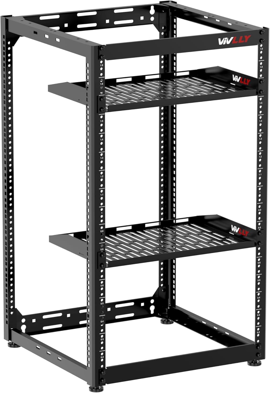 Open Frame 20U Rack for Networking, Servers, Audio, and Video Equipment ...