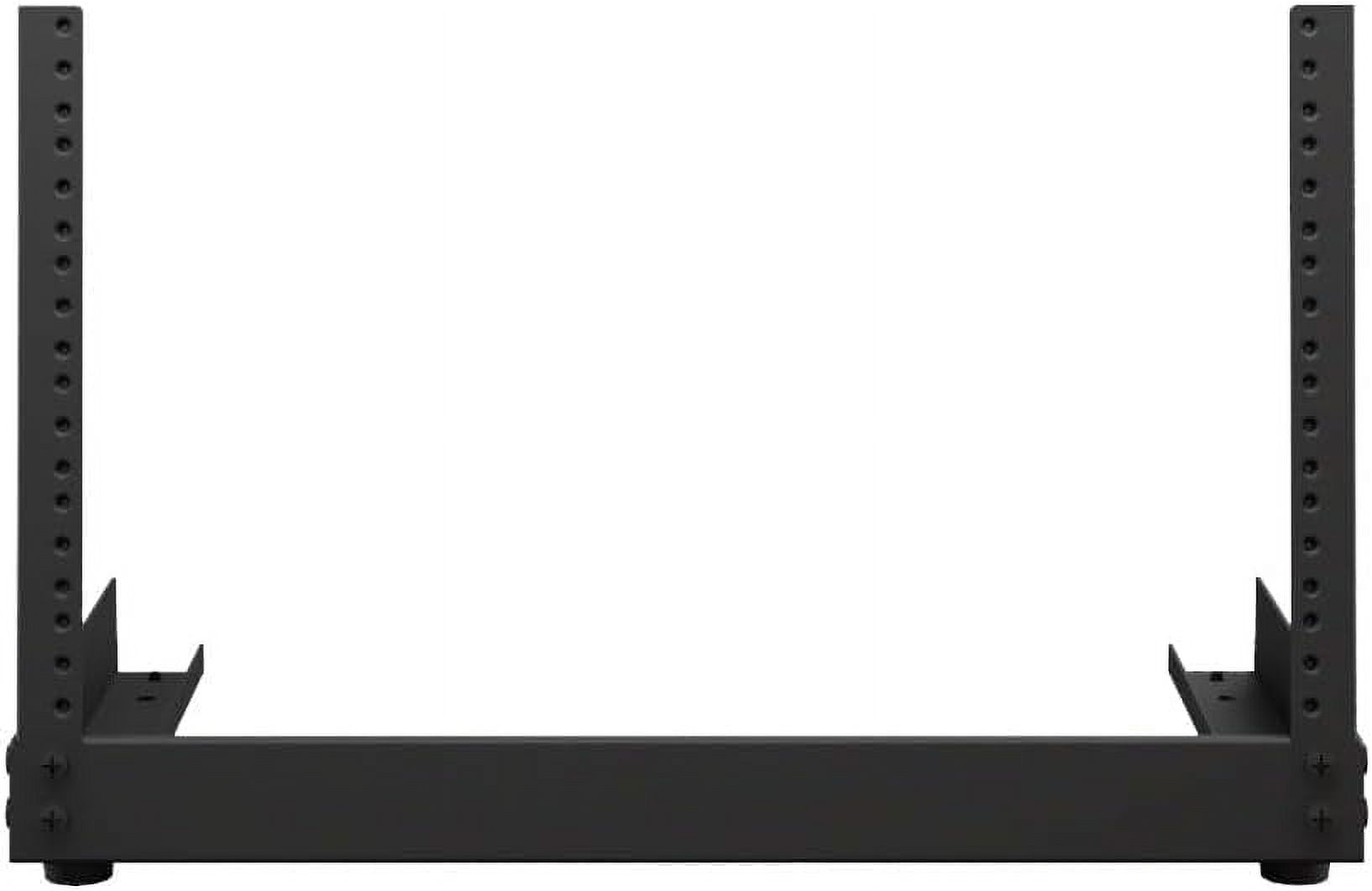 Open Frame Desk Rack, 6U, 10-32 Threaded, Black, 6.16 lbs, Cold Rolled ...