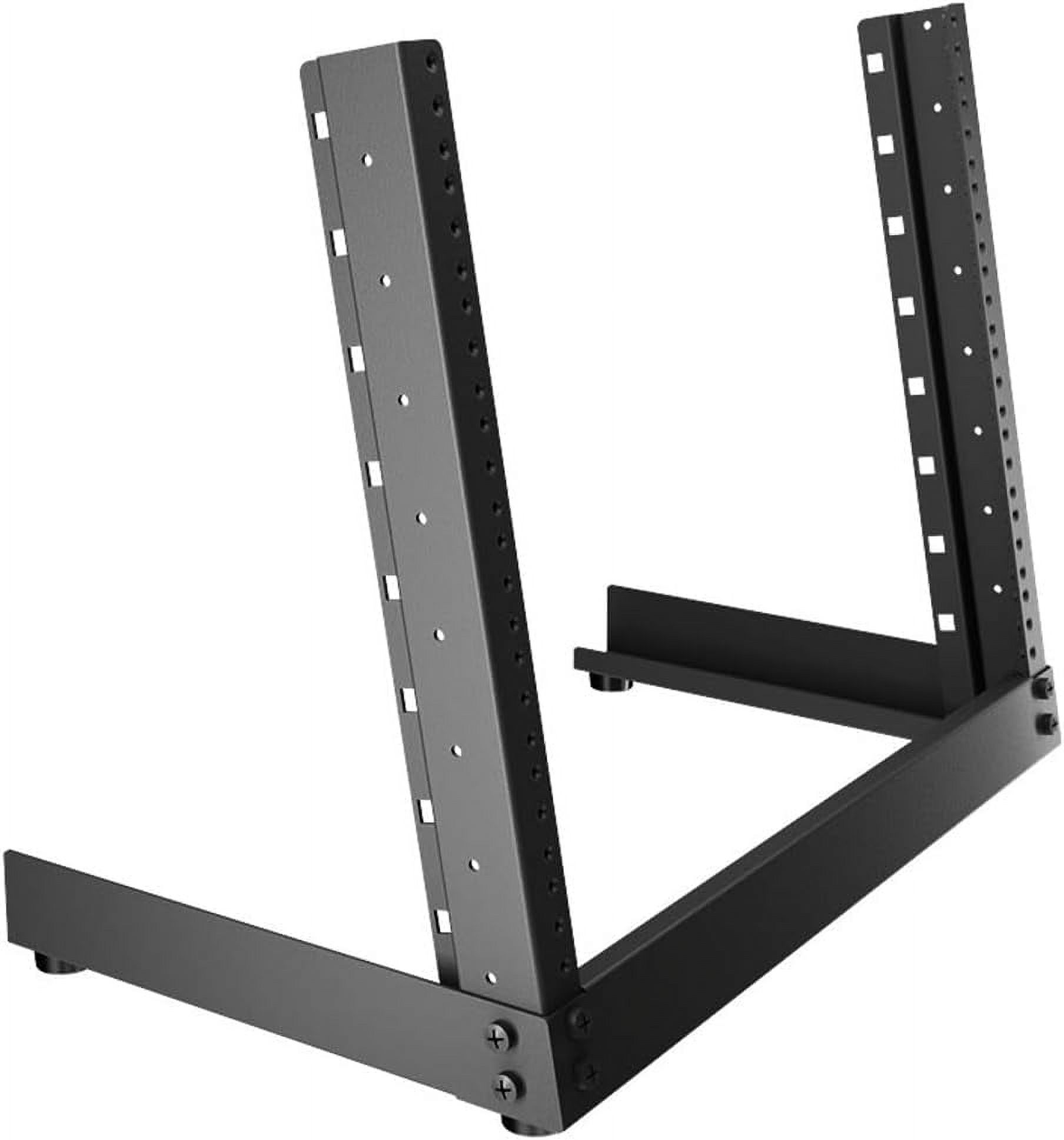Open Frame Desk Rack, 8U, 10-32 Threaded, Black, 6.65 lbs, Cold Rolled ...