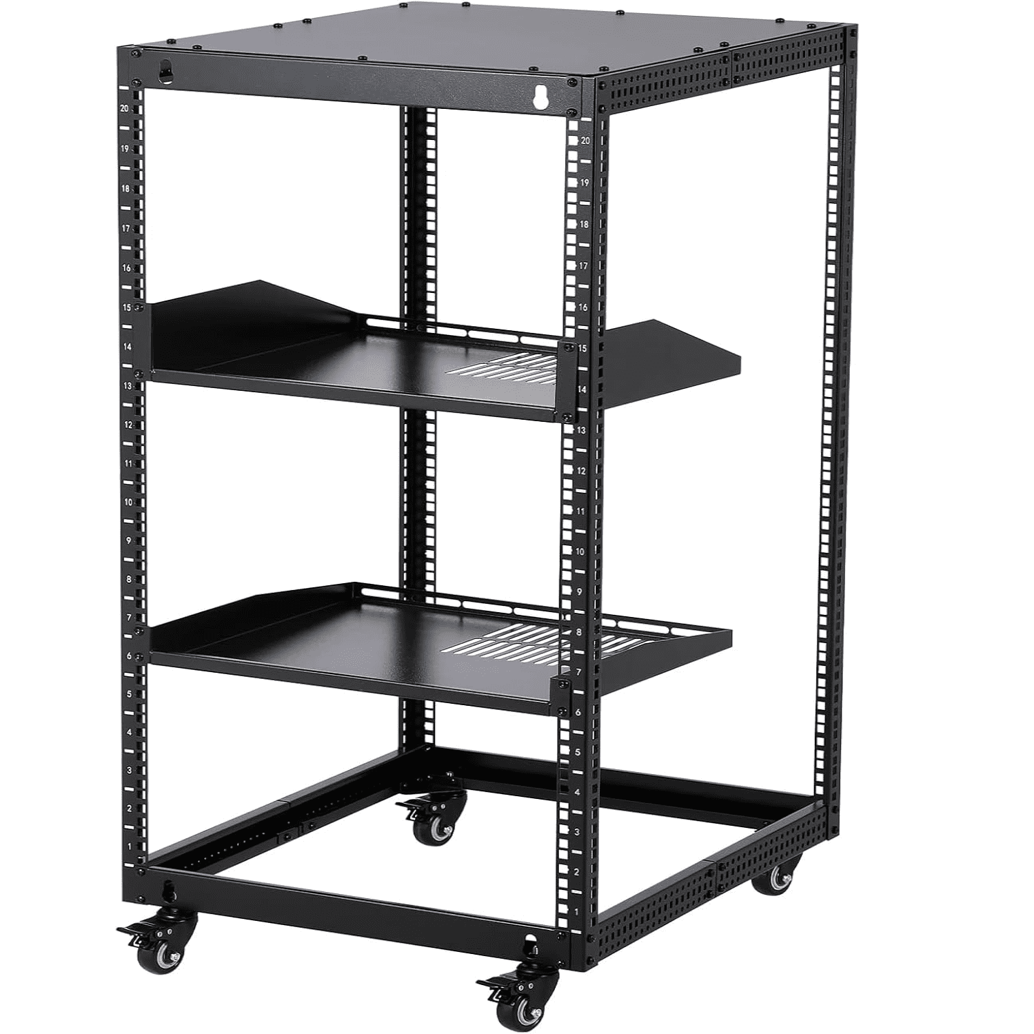 Open Frame Server Rack 23''-40'' Adjustable Depth, Free Standing or ...