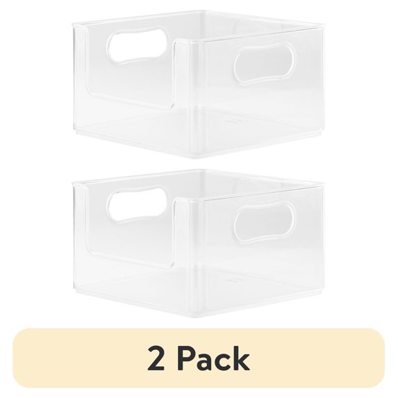 Open Front Bin Clear Plastic Modular Storage System Organizer 10in ...