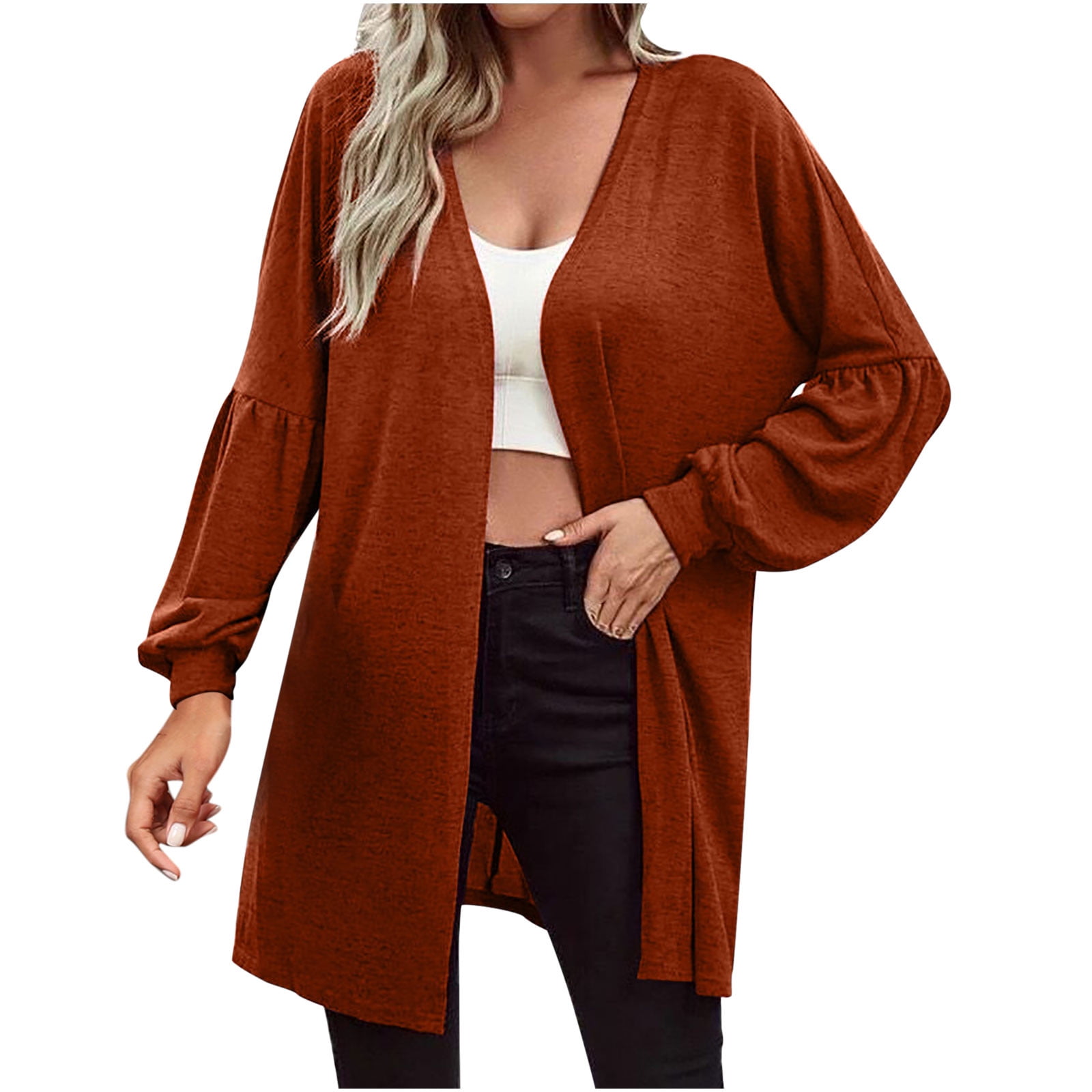 Open Front Cardigan Plus Size Lightweight Cardigan Nutmeg Clothing ...