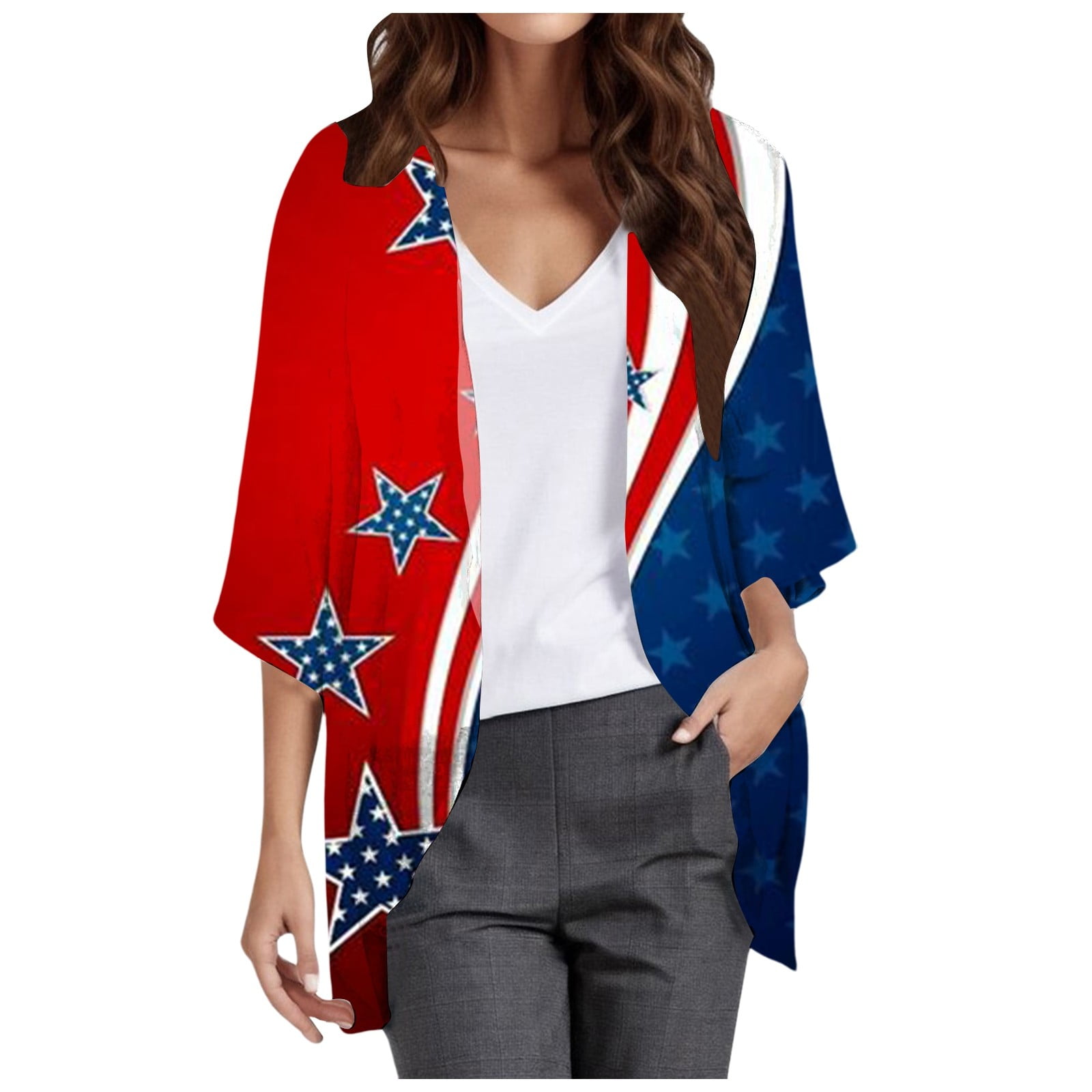 Open Front Knit Cardigans For Women Womens Casual A Fashion Print Lightweight And Comfortable