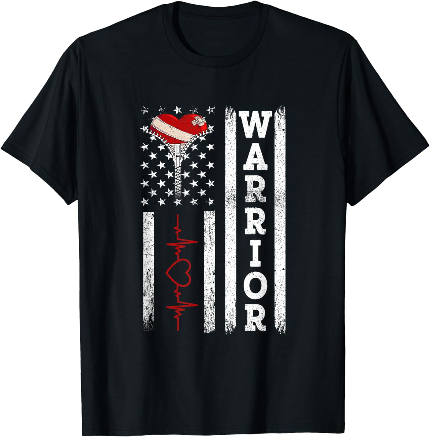 Open Heart Surgery Warrior Gift For Heart Patients Survivor T-Shirt ...