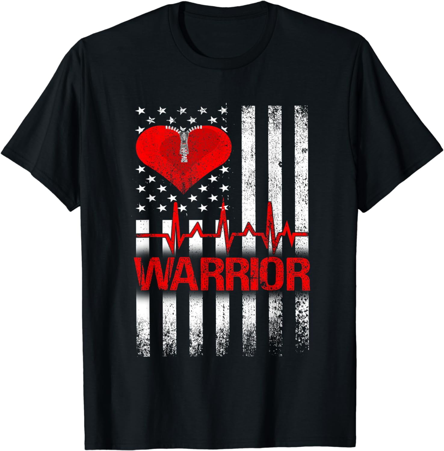 Open Heart Surgery Warrior Gift For Heart Patients Survivor T-Shirt ...