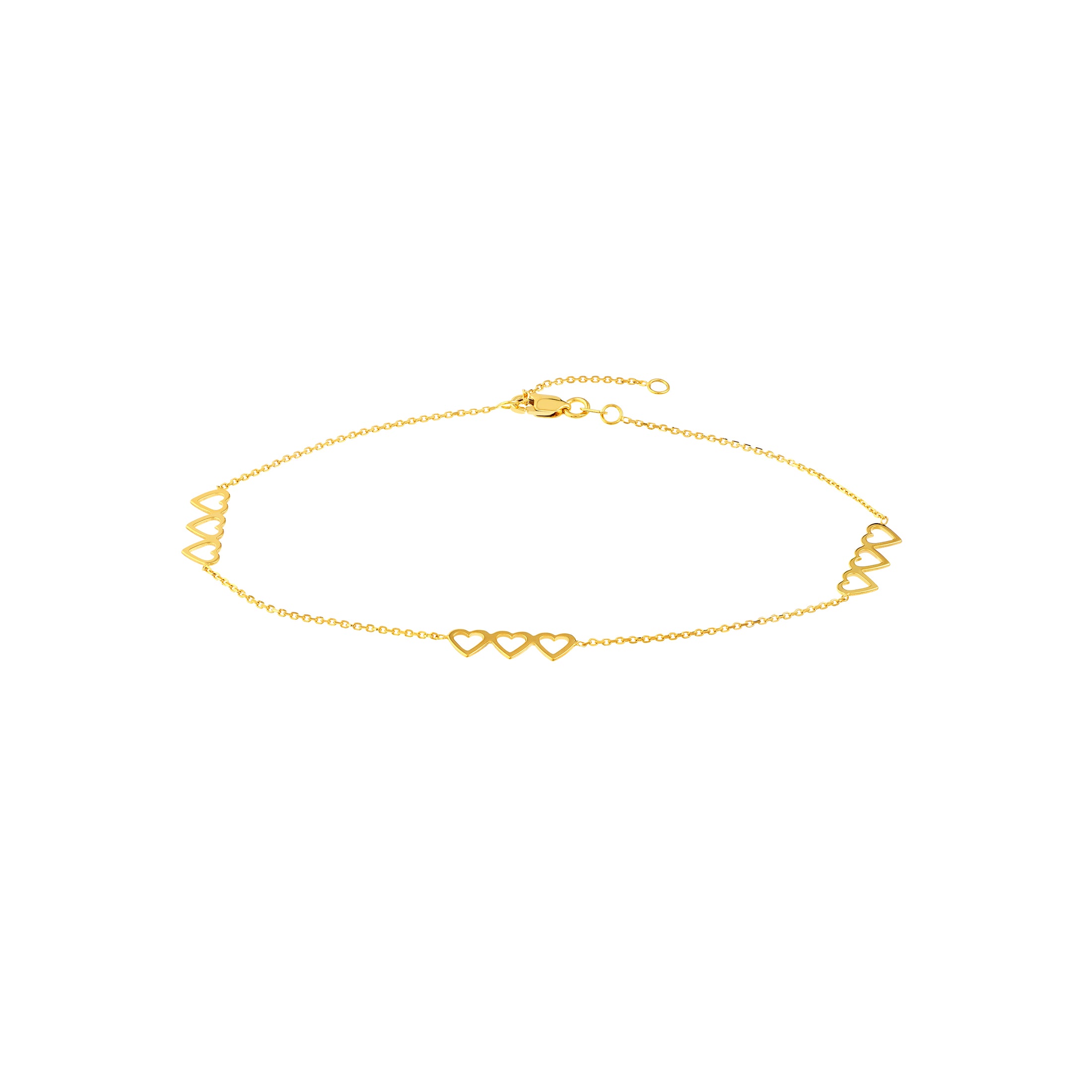 Open Heart Trio Adjustable Anklet - Walmart.com