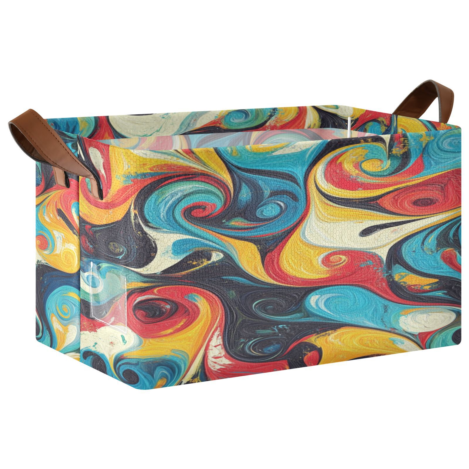 Open Home Storage Bins, 16.9*11.4*10 Inch Large Collapsible Iron Frame ...