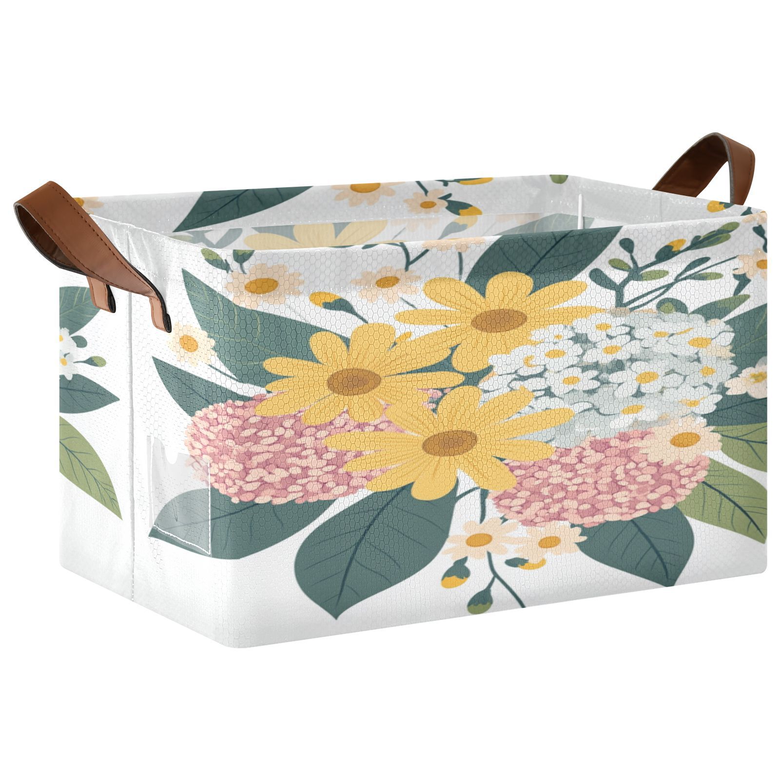 Open Home Storage Bins, 16.9*11.4*10 Inch Large Collapsible Iron Frame ...