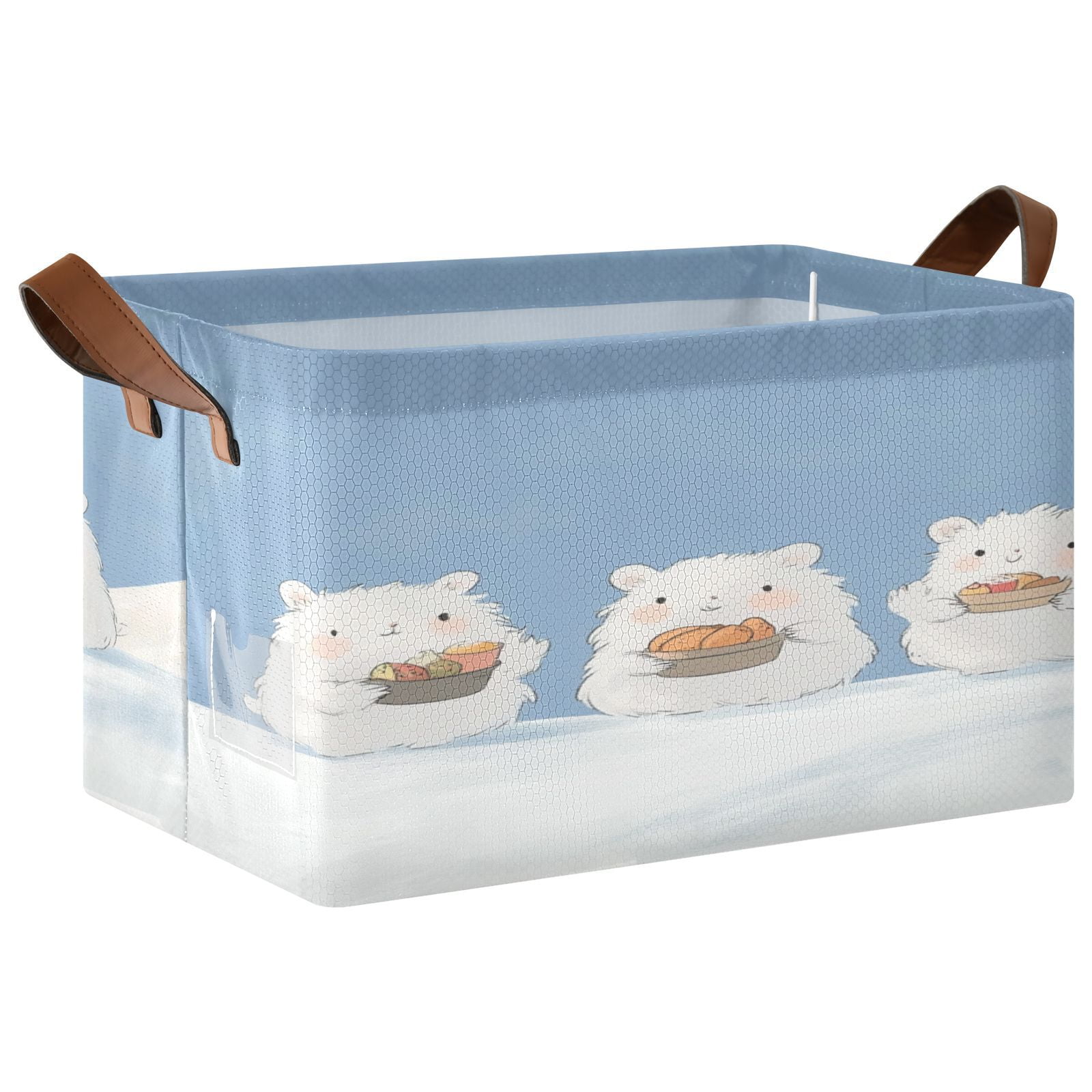 Open Home Storage Bins, 16.9*11.4*10 Inch Large Collapsible Iron Frame ...