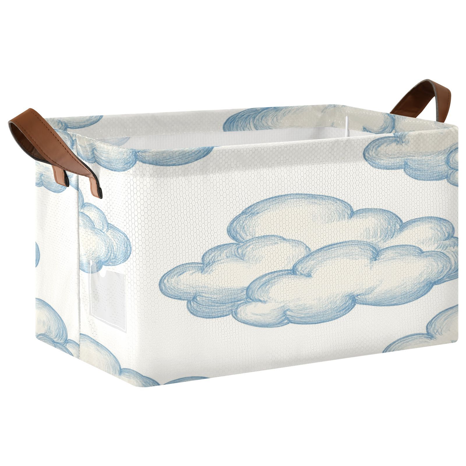 Open Home Storage Bins, 16.9*11.4*10 Inch Large Collapsible Iron Frame ...