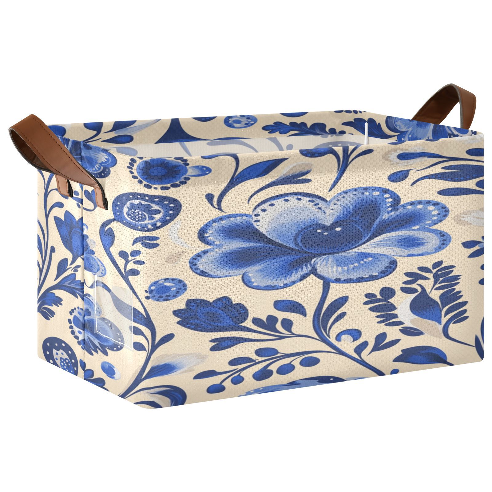 Open Home Storage Bins, 16.9*11.4*10 Inch Large Collapsible Iron Frame ...