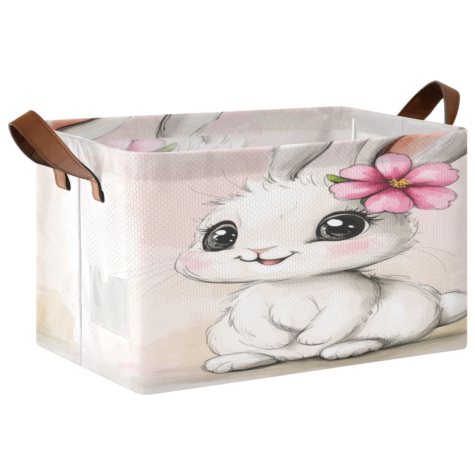 Open Home Storage Bins, 16.9*11.4*10 Inch Large Collapsible Iron Frame ...