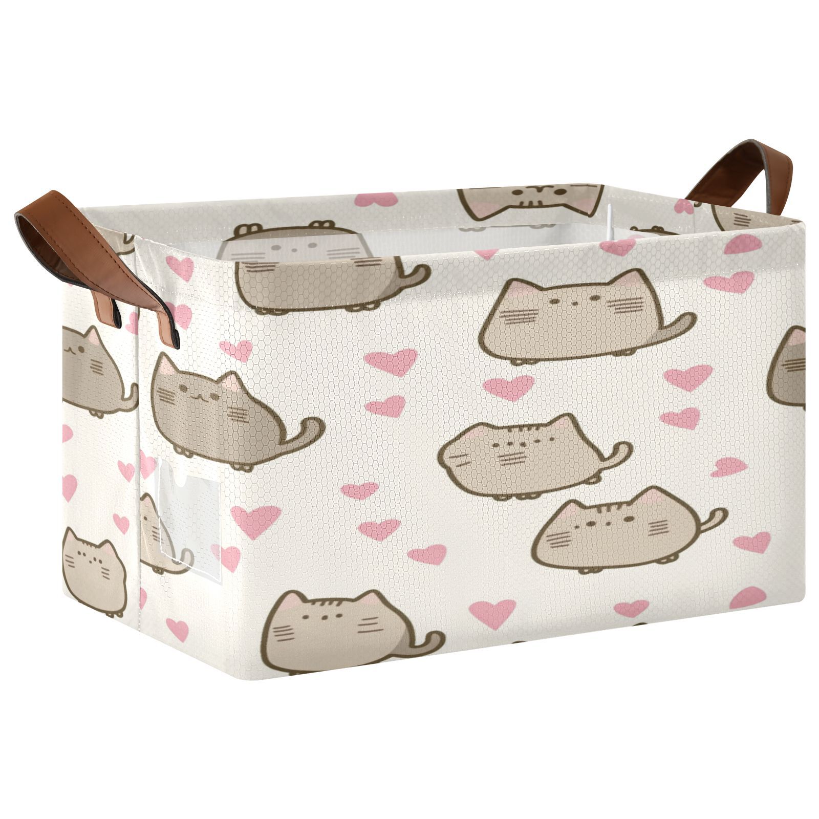 Open Home Storage Bins, 16.9*11.4*10 Inch Large Collapsible Iron Frame ...