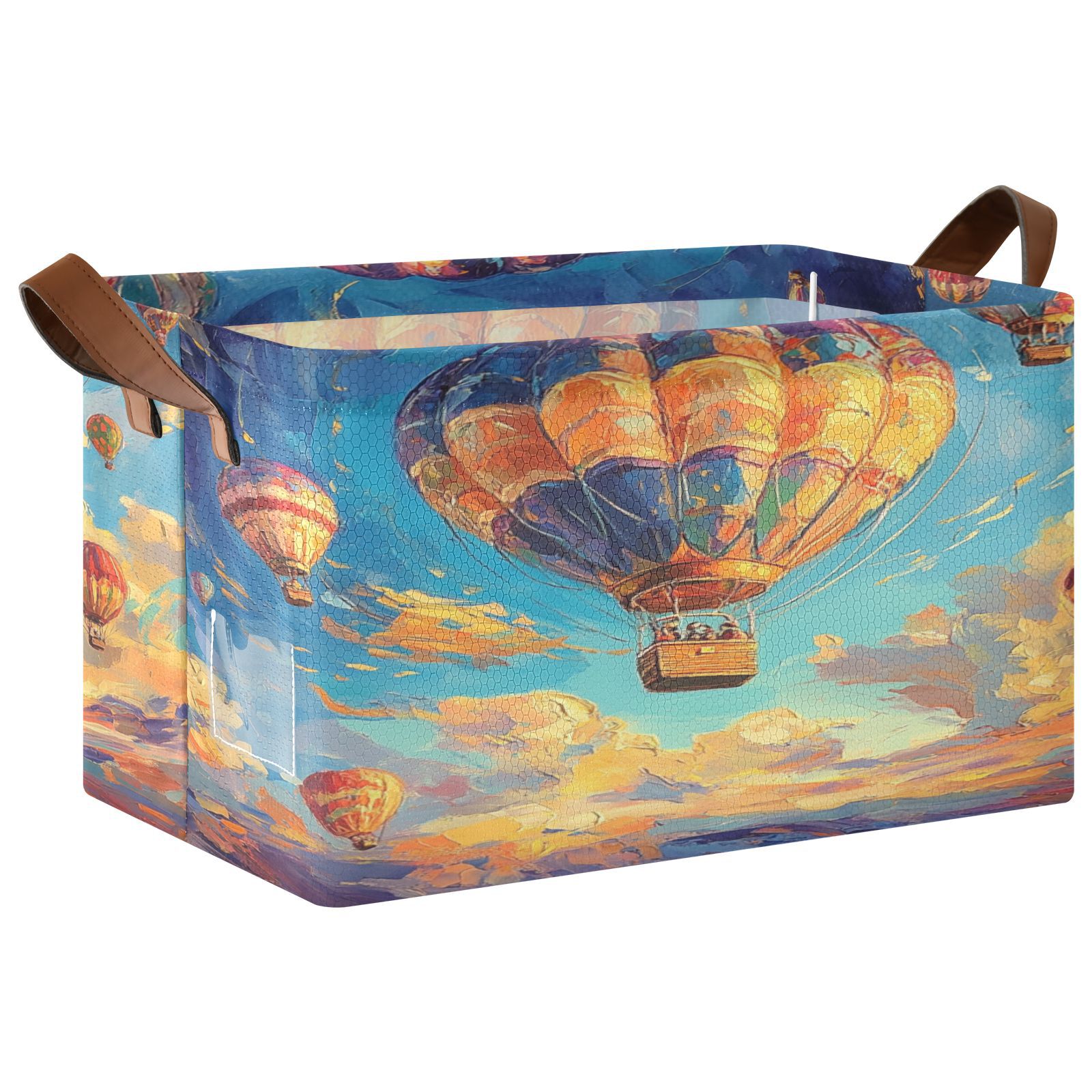 Open Home Storage Bins, 16.9*11.4*10 Inch Large Collapsible Iron Frame ...