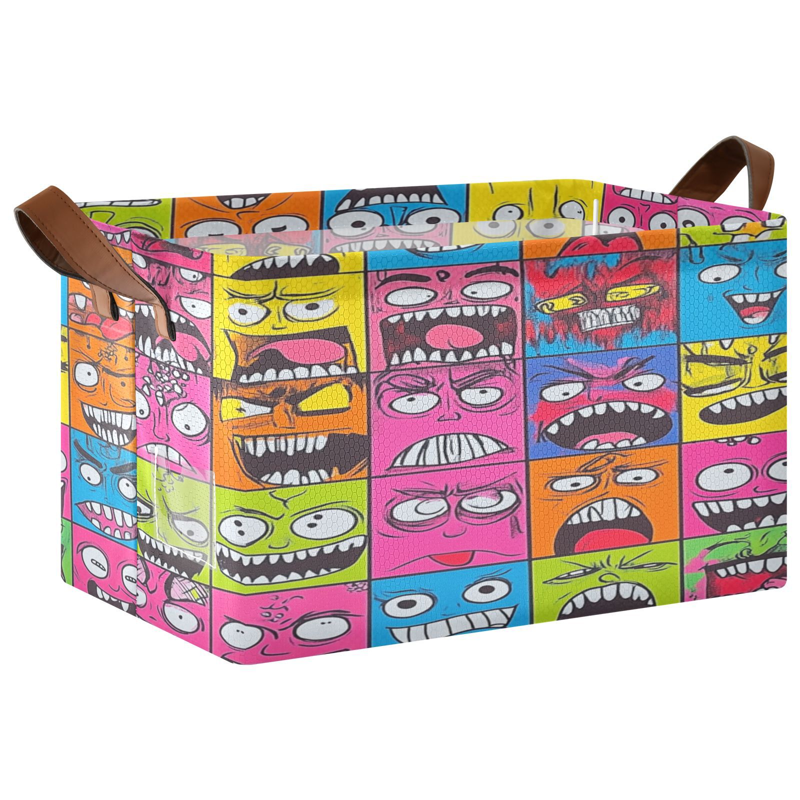 Open Home Storage Bins, 16.9*11.4*10 Inch Large Collapsible Iron Frame ...