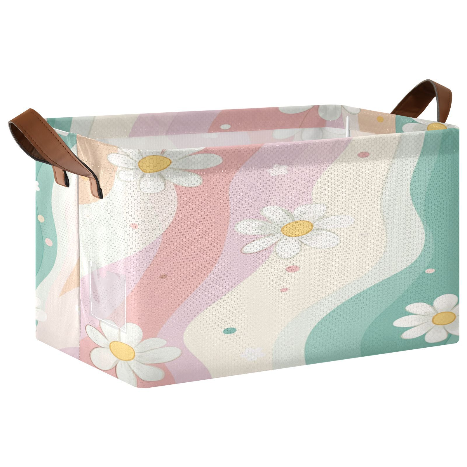 Open Home Storage Bins, 16.9*11.4*10 Inch Large Collapsible Iron Frame ...