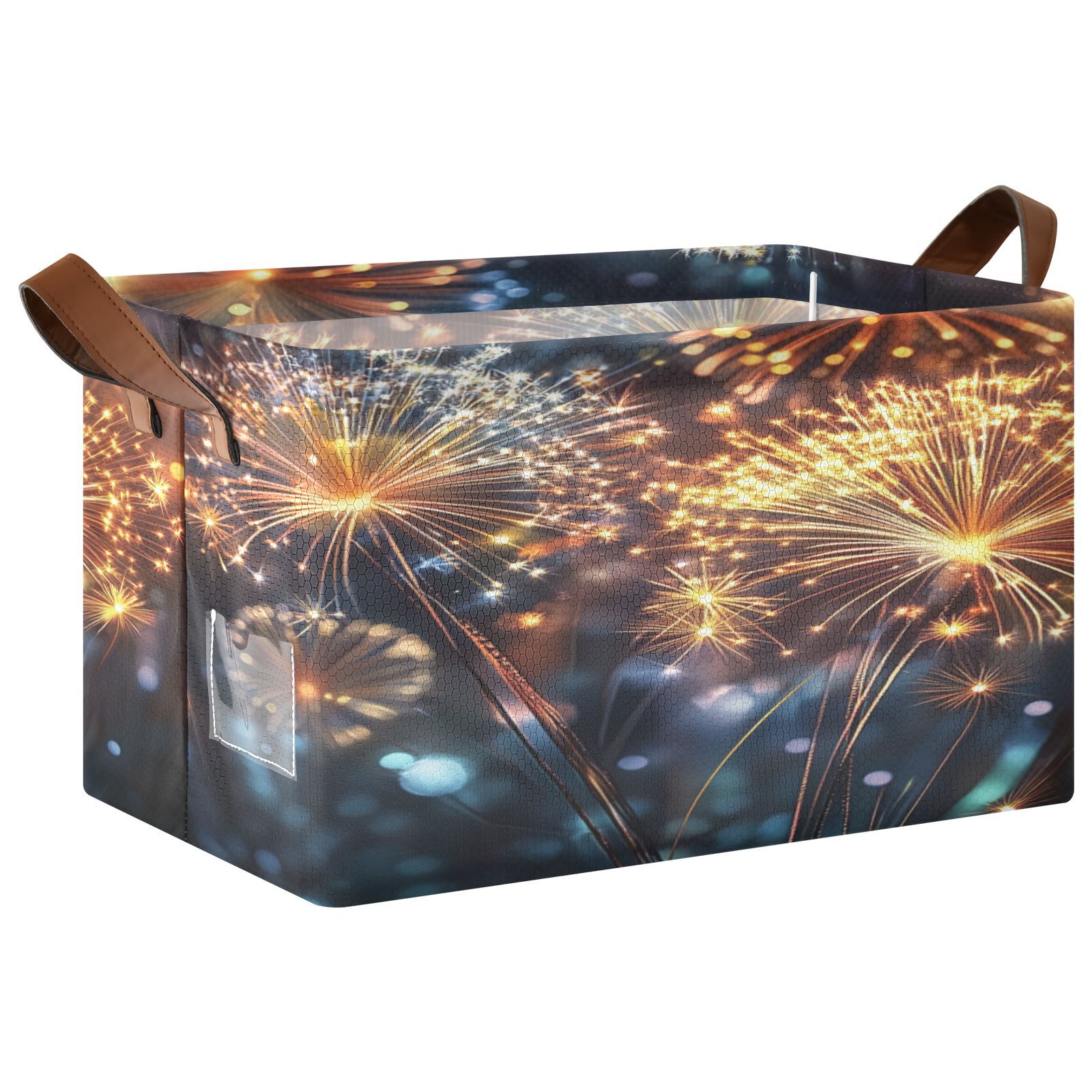 Open Home Storage Bins, 16.9*11.4*10 Inch Large Collapsible Iron Frame ...