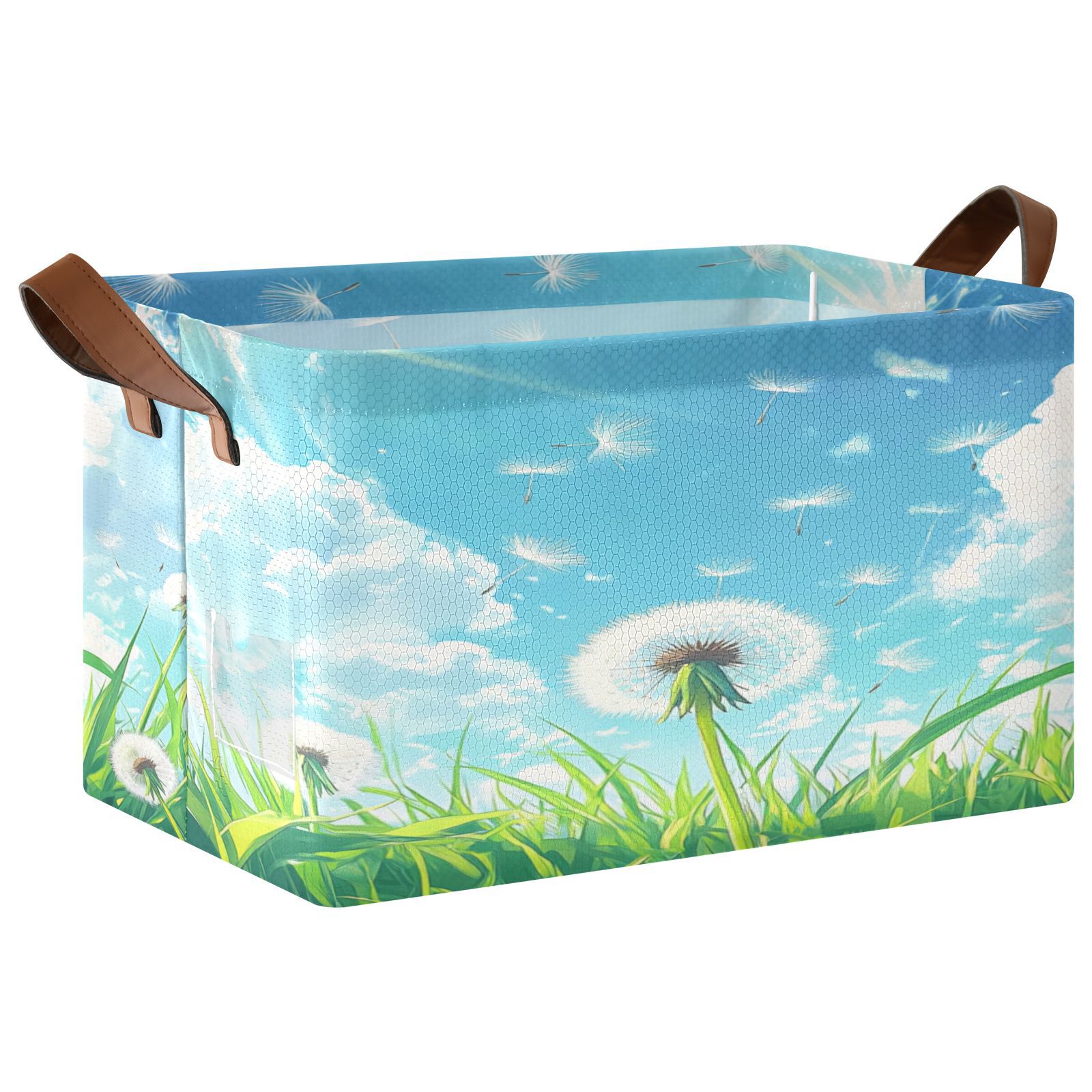 Open Home Storage Bins, 16.9*11.4*10 Inch Large Collapsible Iron Frame ...