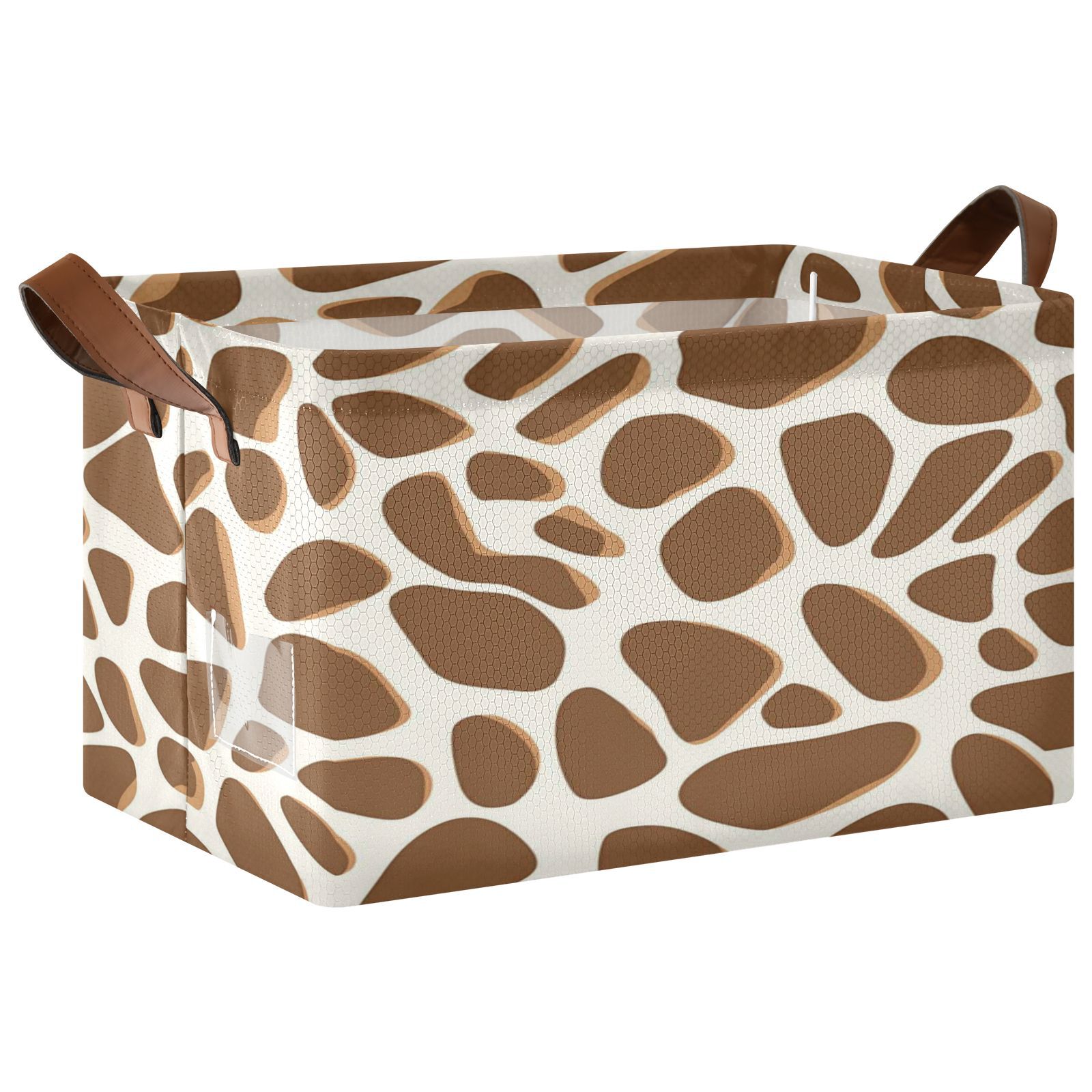 Open Home Storage Bins, 16.9*11.4*10 Inch Large Collapsible Iron Frame ...