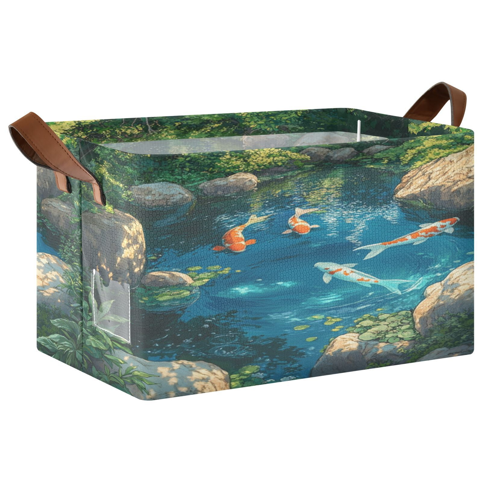 Open Home Storage Bins, 16.9*11.4*10 Inch Large Collapsible Iron Frame ...