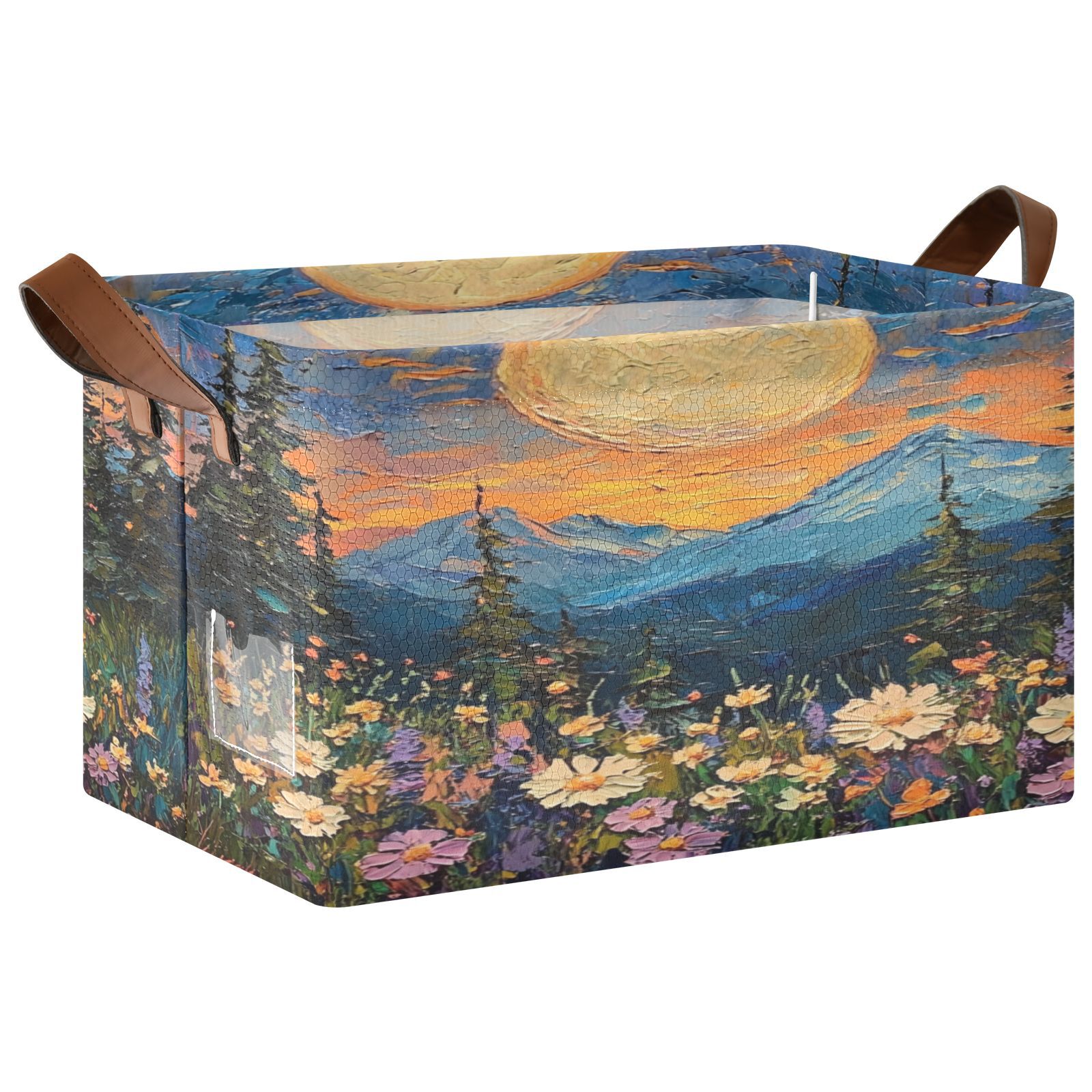 Open Home Storage Bins, 16.9*11.4*10 Inch Large Collapsible Iron Frame ...