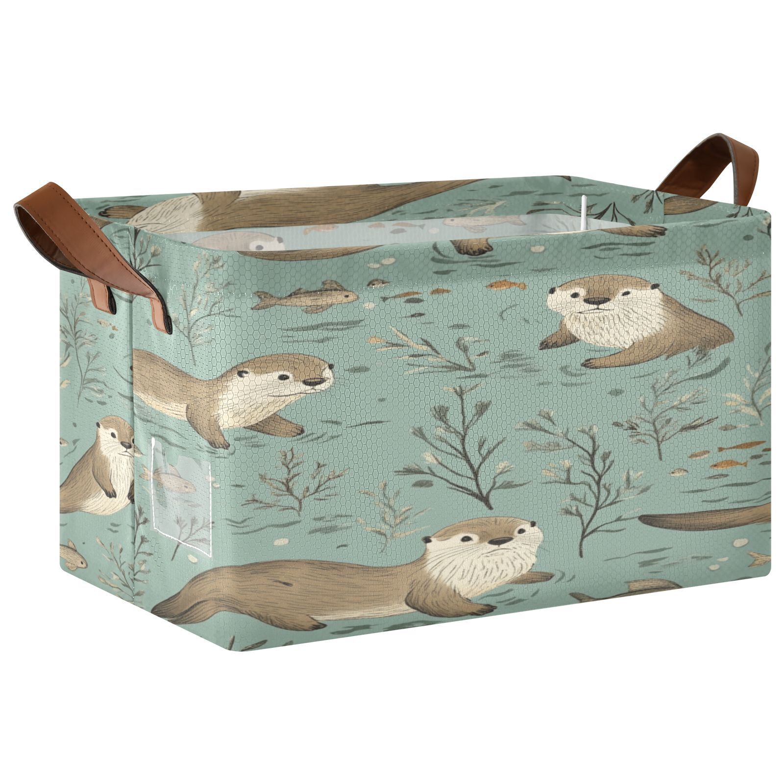 Open Home Storage Bins, 16.9*11.4*10 Inch Large Collapsible Iron Frame ...