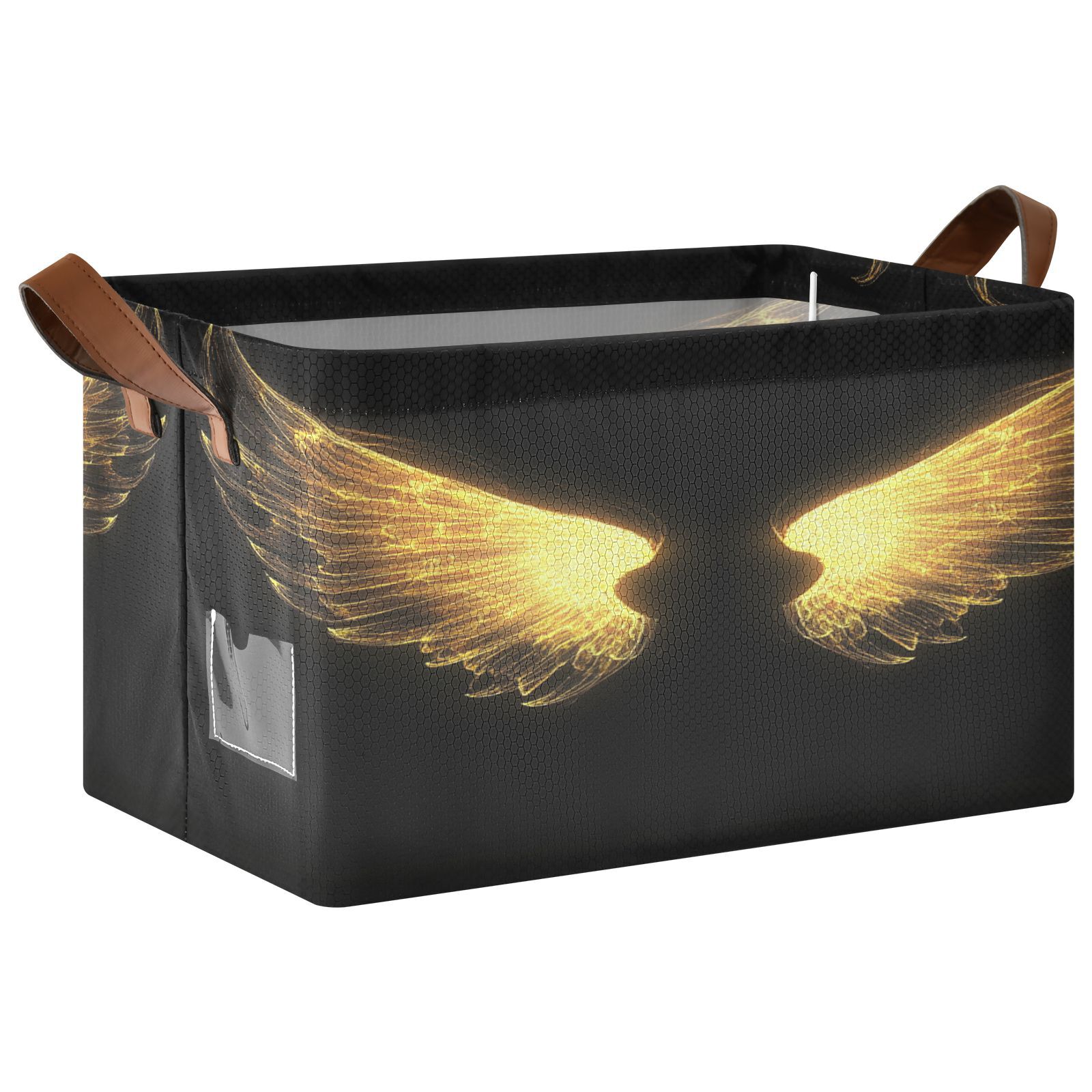 Open Home Storage Bins, 16.9*11.4*10 Inch Large Collapsible Iron Frame ...