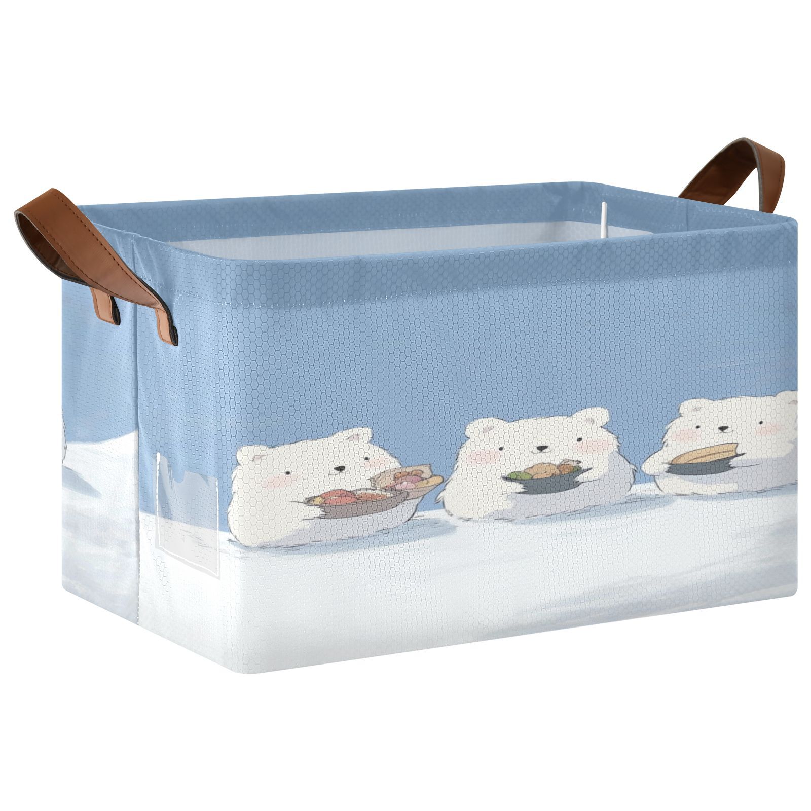 Open Home Storage Bins, 16.9*11.4*10 Inch Large Collapsible Iron Frame ...