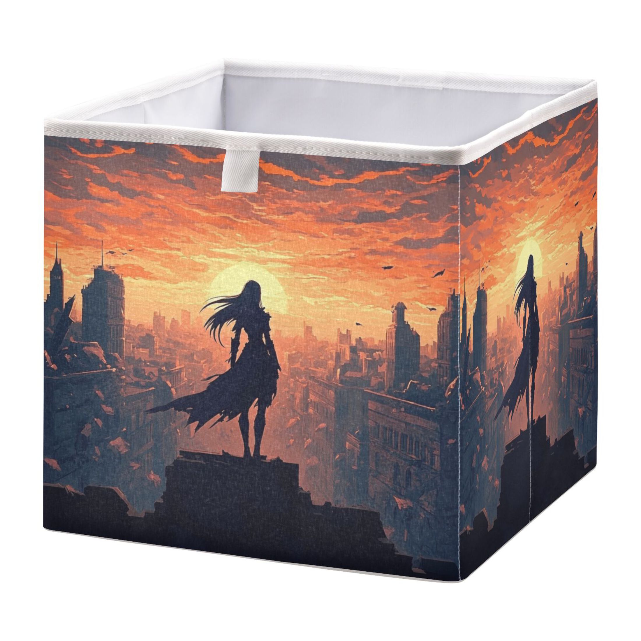 Open Home Storage Bins Durable Foldable Fabric Organizers for Clothes ...