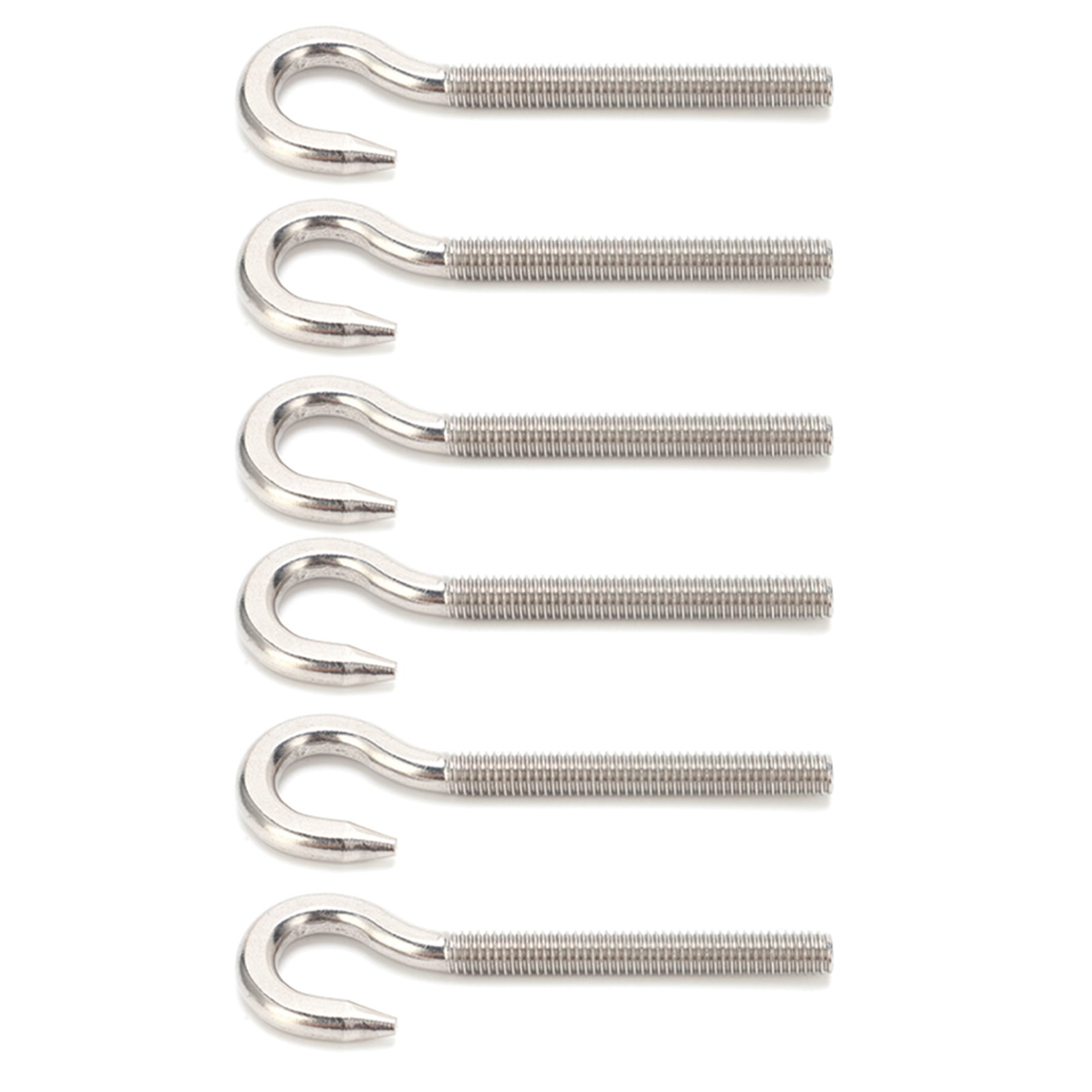 Open Hook,10Pcs Eye Screw 304 Stainless Steel Open Hook Eyelet Threaded ...