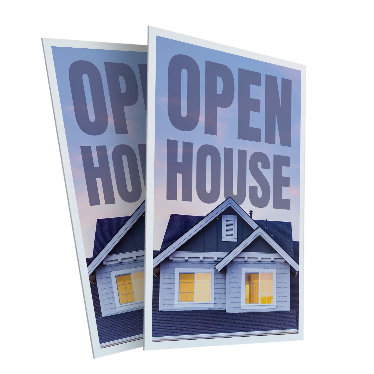 Open House (2-Pack) 24 Inch x 36 Inch Plastic Signs | Sign Insert 4mm ...
