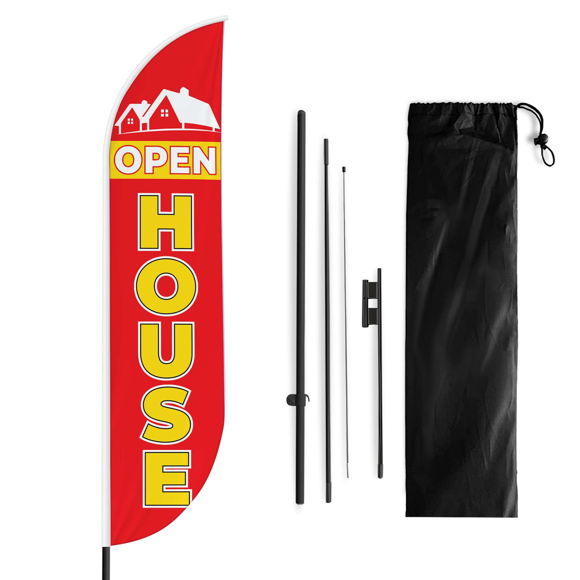 Open House Sign Feather flag Pole Mount for Outdoor by Mavis Print | 15 ...