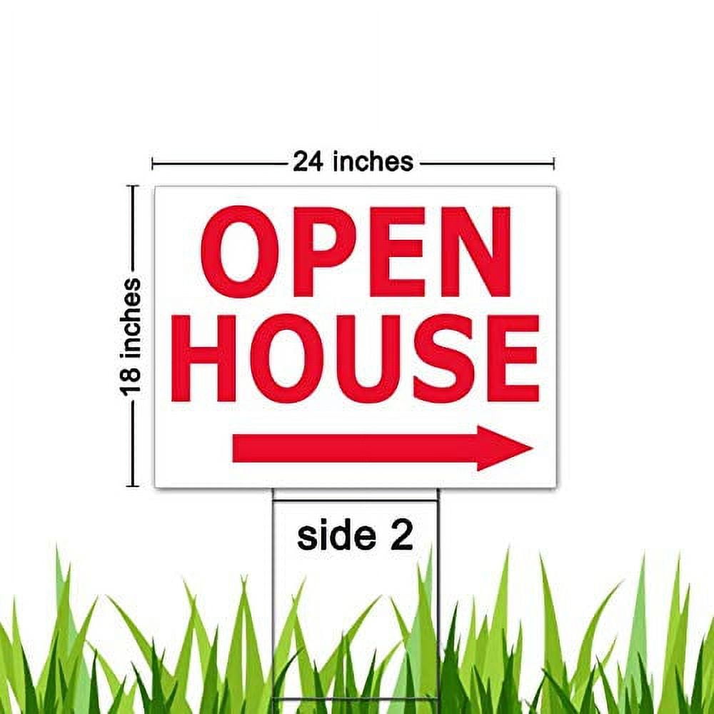 Open House Signs Yard Signs Bundles of 10 Open House Signs Panel 18 x ...