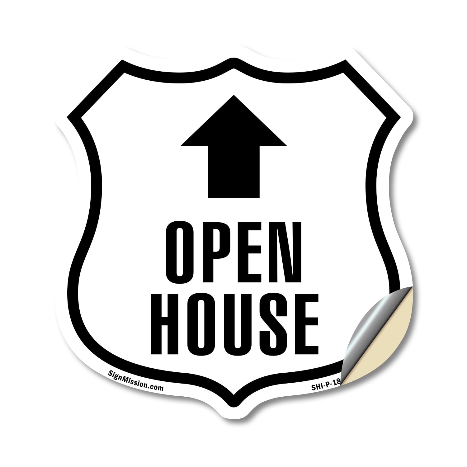 Open House Up (2 Pack) 12 inch X 12 inch Shield Shaped Heavy Duty 3.2 ...