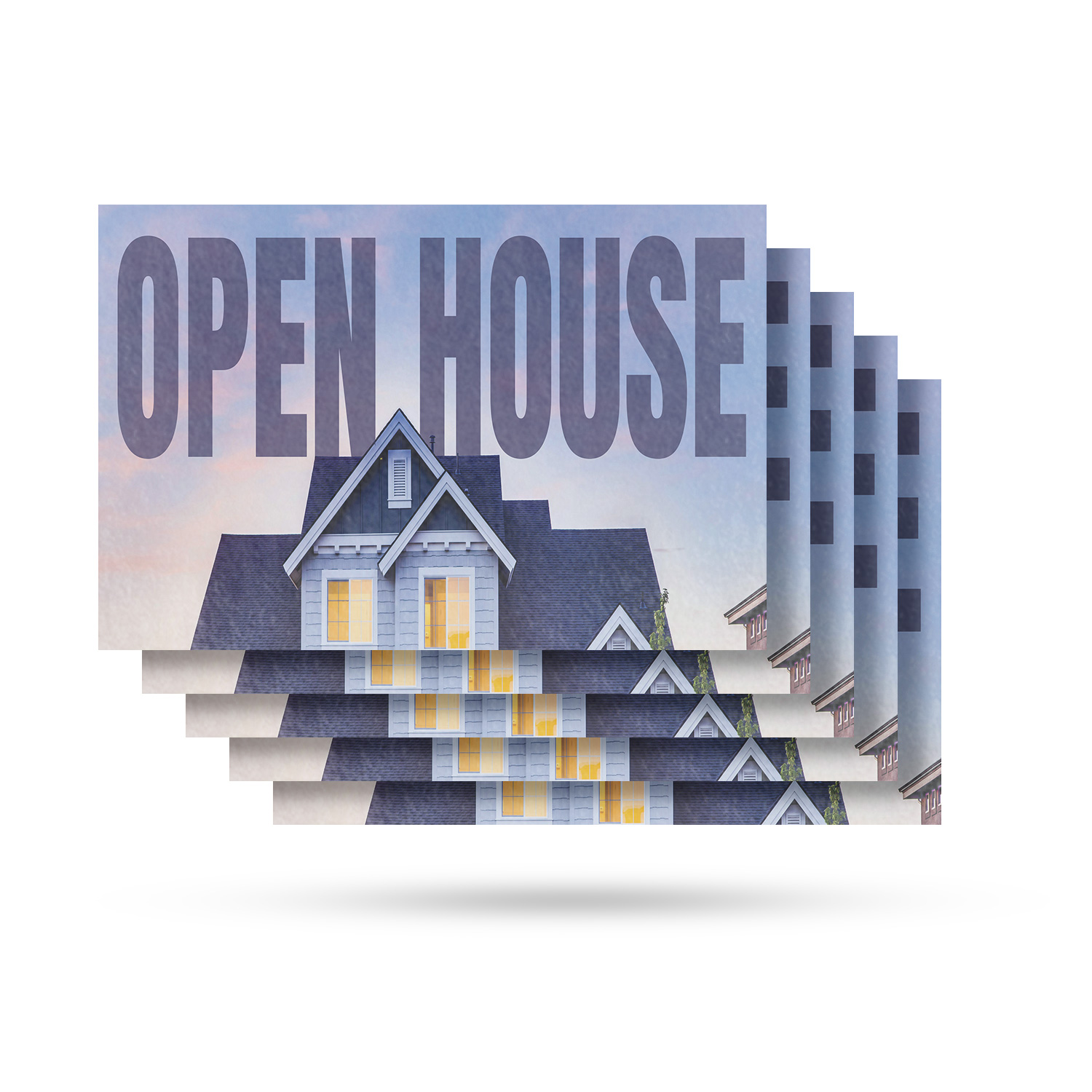 Open House Vinyl Decal 5 Pack of 24 Inch x 36 Inch Weatherproof Heavy ...