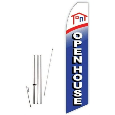 Bingo Red Super Novo Feather Flag - Complete with 15ft Pole Set and ...