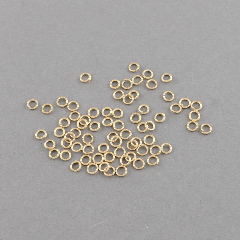 Open Jump Rings Iron Jump Rings Light golden 7x0.7mm Inner Diameter ...