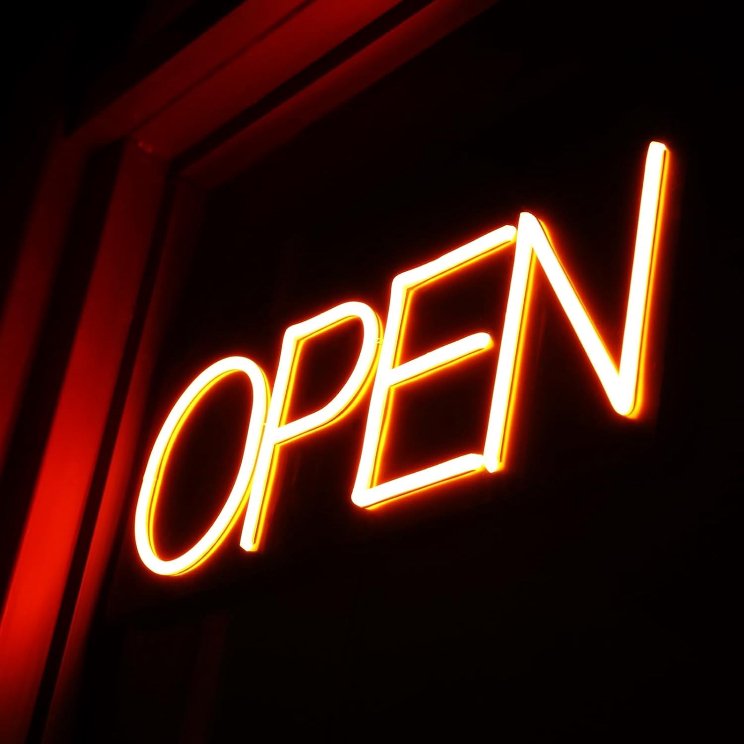 Open LED Neon Sign for Business Storefront Window Glass Door Retail ...