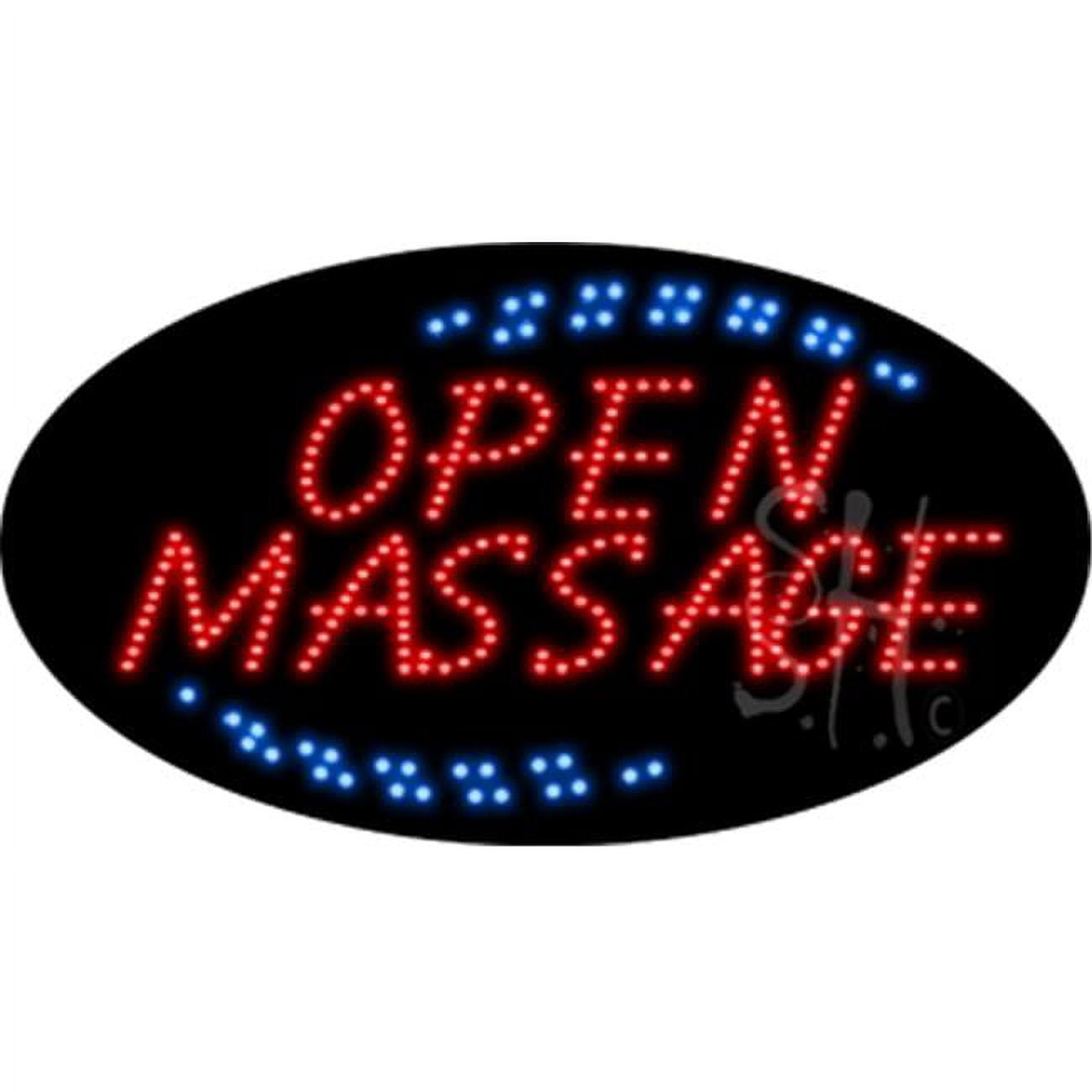 Open Massage Animated LED Sign 15 T x 27 W x 1 D in. - Walmart.com