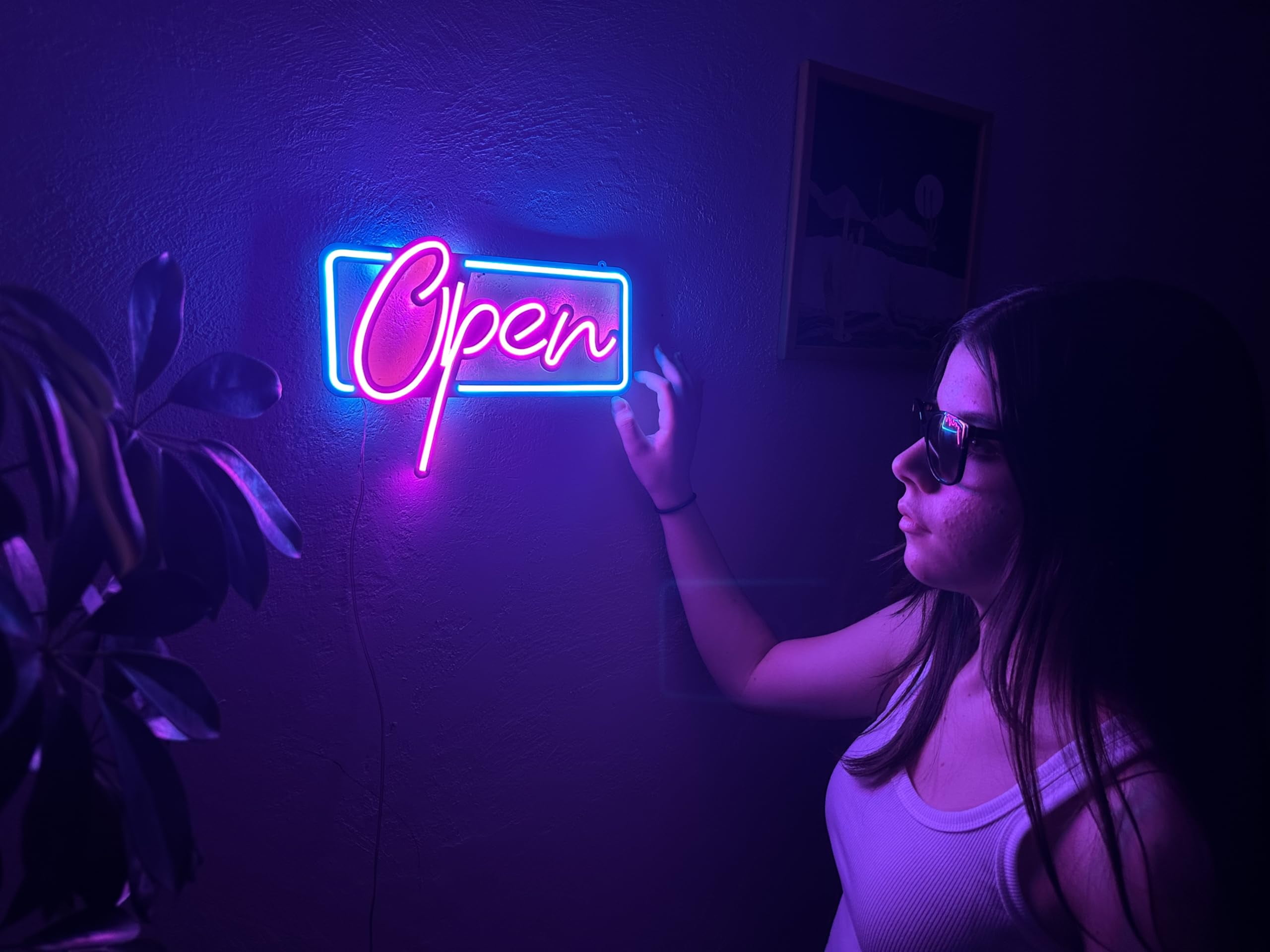 Open Metal Neon Sign, Neon Wall Sign, Neon Door Sign, Entryway Wall ...