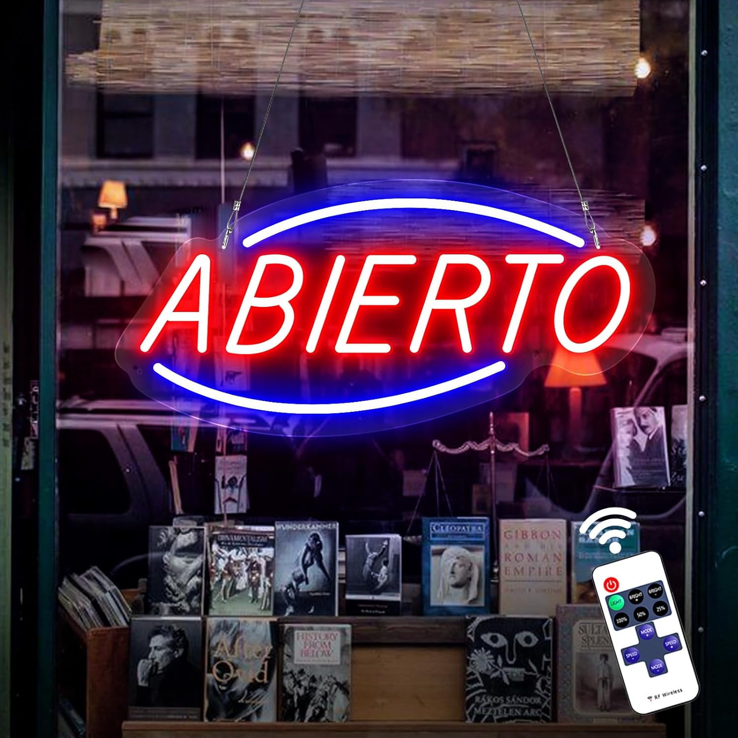 Open Neon Sign Abierto Signs with Remote for Business, Large Open LED ...