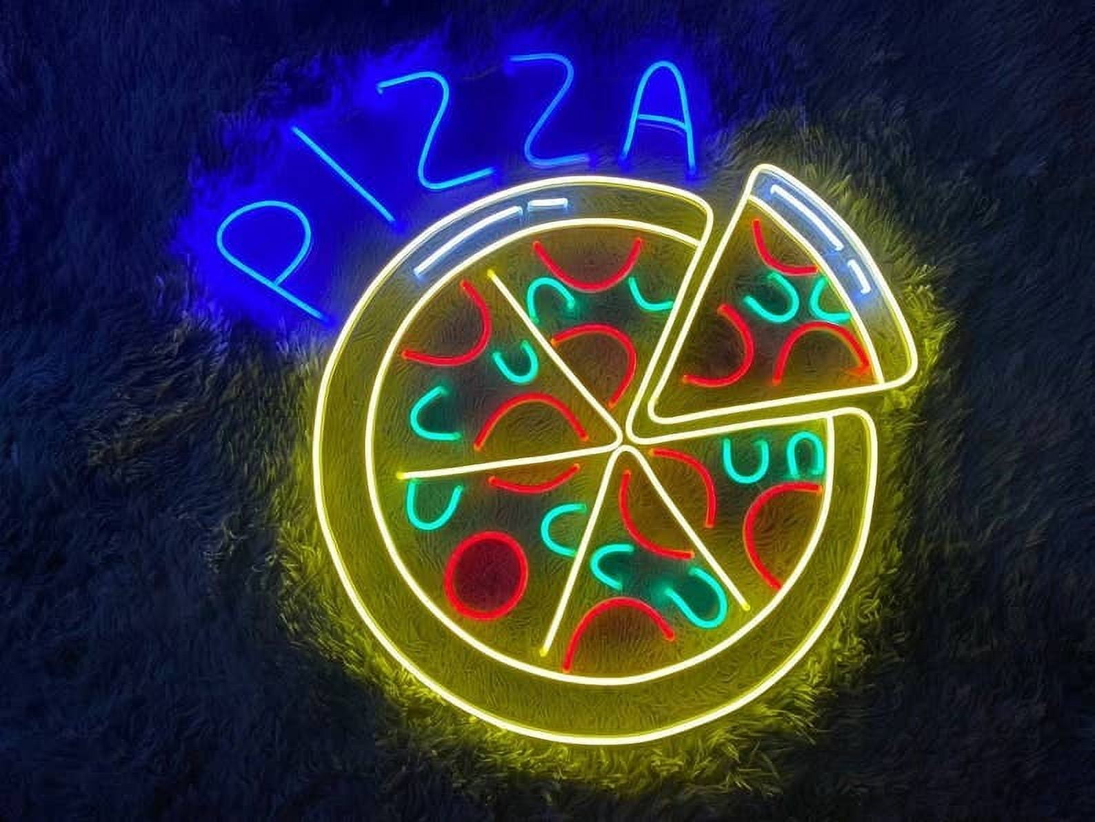 Open Pizza Neon Led Sign, Restaurant Welcome Sign - Walmart.com