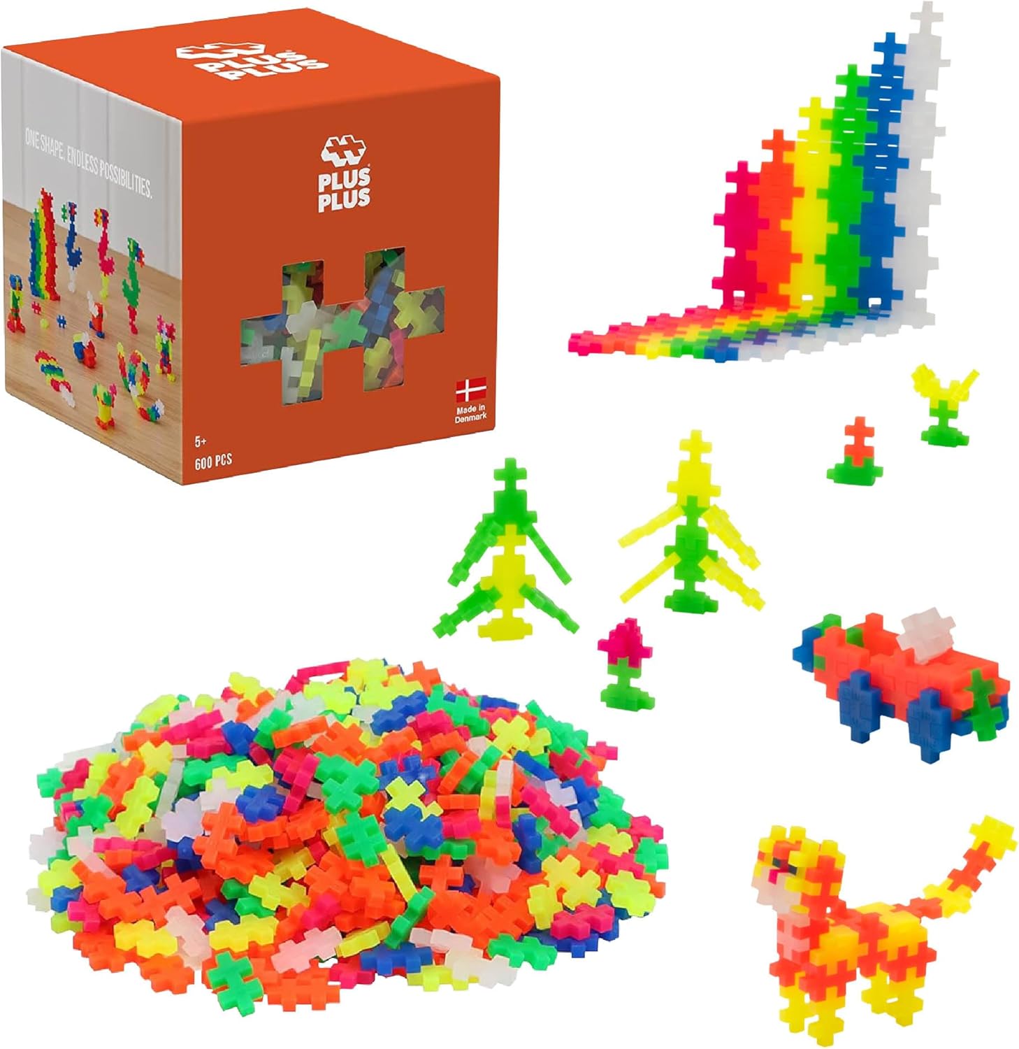 Open Play Set - 600 Piece - Neon Color Mix, Construction Building Stem ...